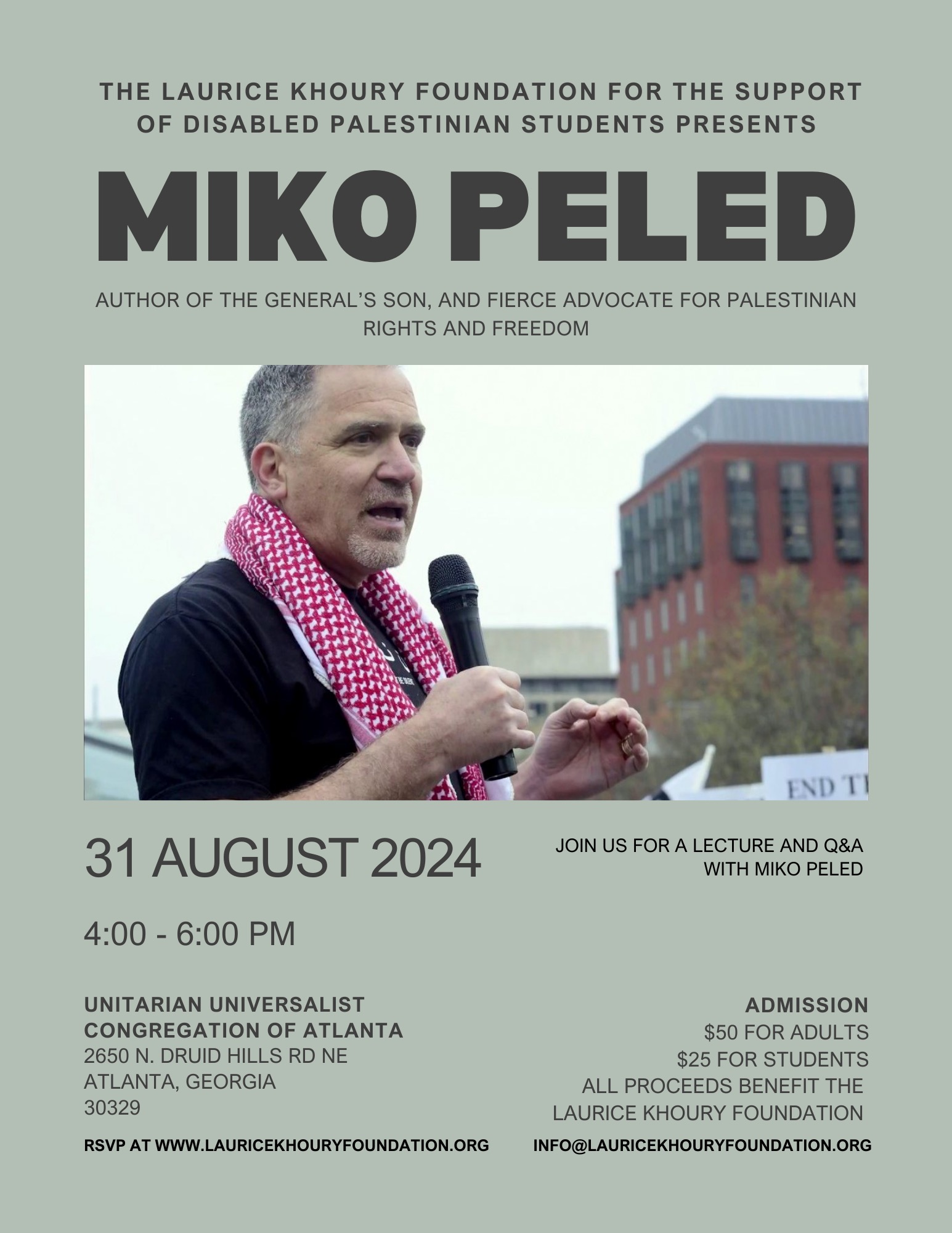 Laurice Khoury Foundation Presents Miko Peled – Laurice Khoury Foundation